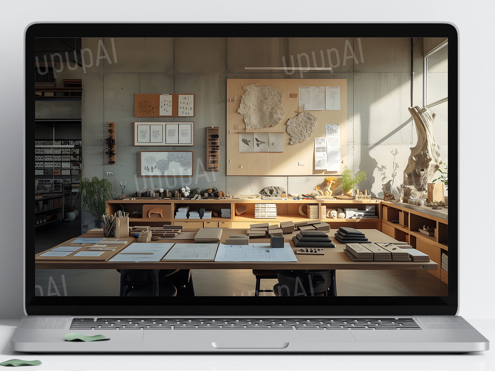 Zoom Background, Work Table Zoom Background, Minimalist Architectural ...