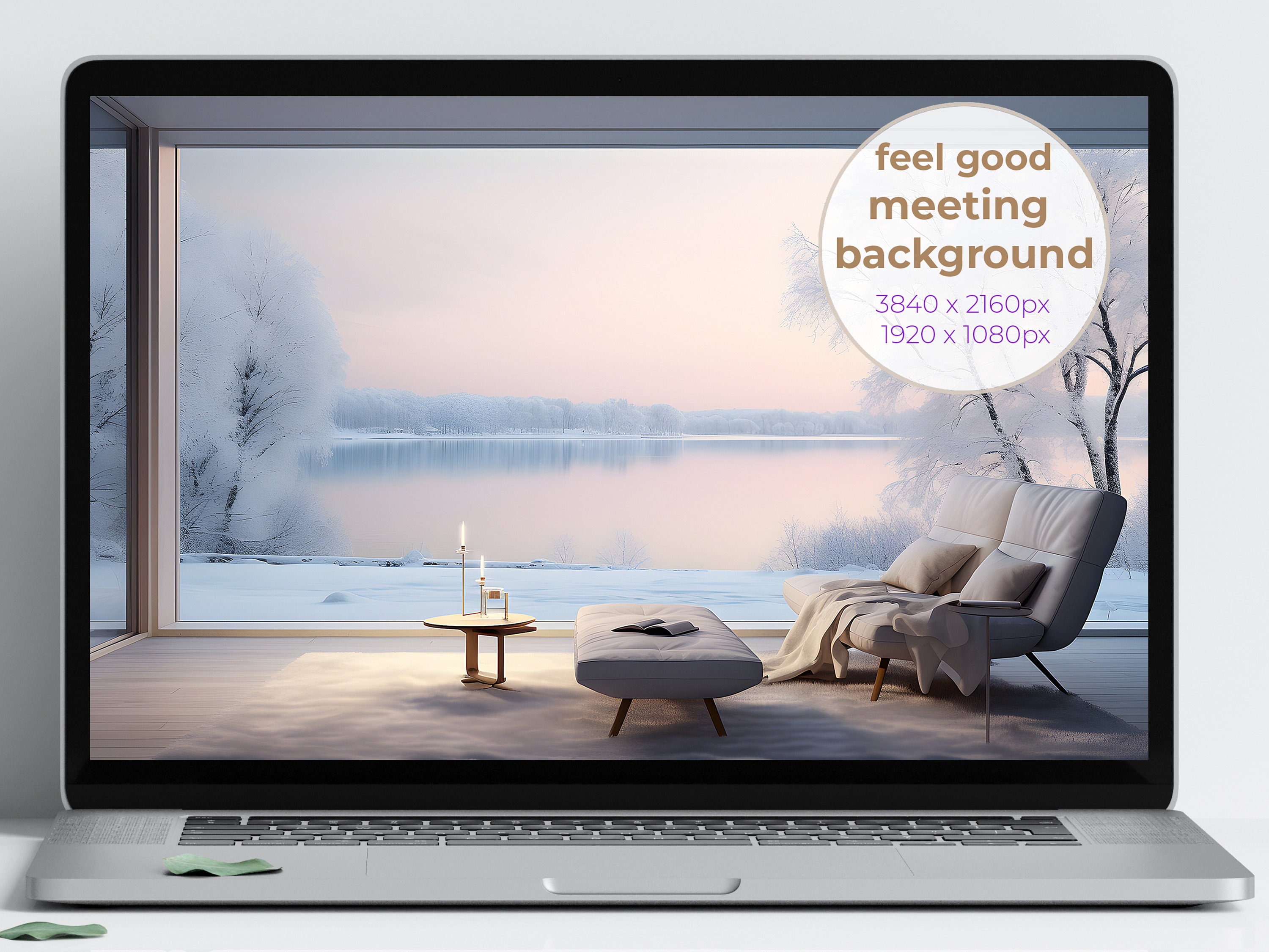 Zoom Background, Cozy Sunrise Lakeside Zoom Background, Morning Living ...