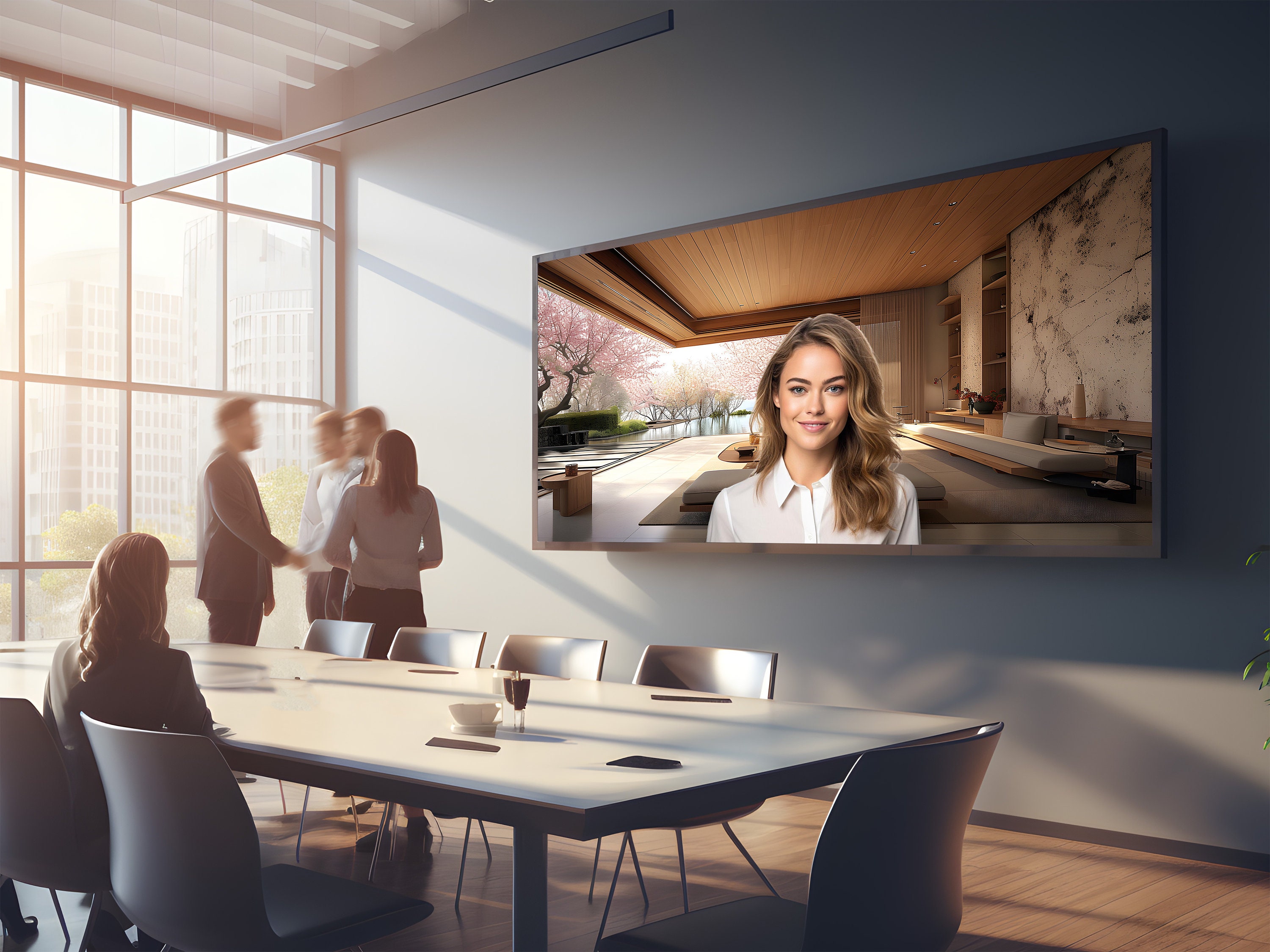 Cherry Tree View Zoom / Teams Background: Modern Apartment (digital ...
