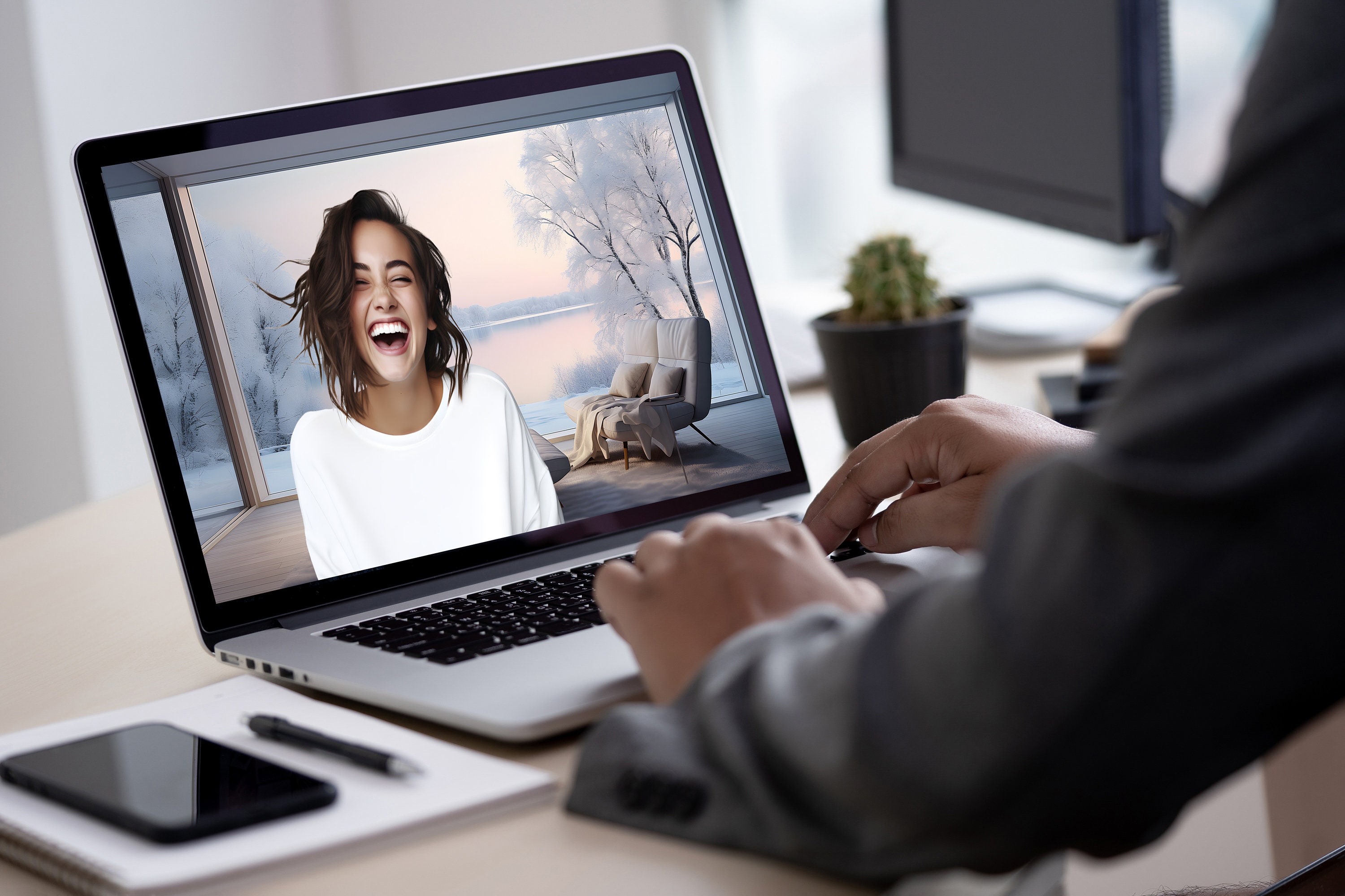 Zoom Background, Cozy Sunrise Lakeside Zoom Background, Morning Living ...