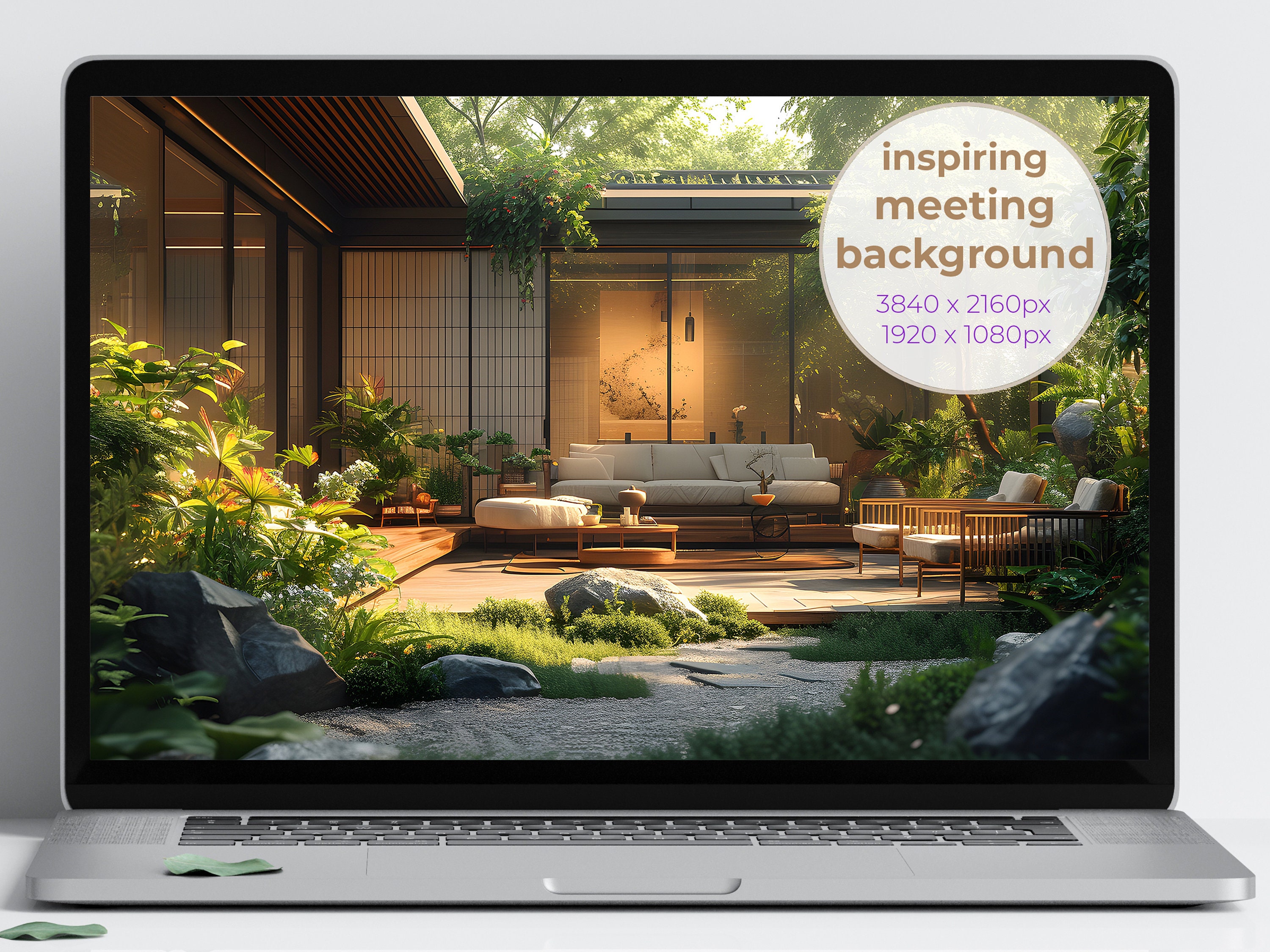 Zoom Background, Zen Zoom Background, Zen Home-office, Garden Virtual ...