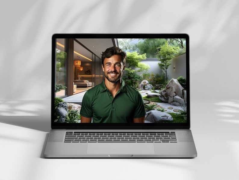 Zen Garden Zoom / Teams Background: Serene Japanese Courtyard (digital ...