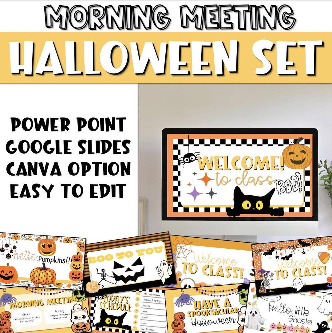 Halloween Google Slides, October Morning Meeting Google Slides Theme ...