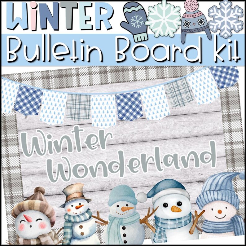 Snowman Bulletin Board Winter Bulletin Board Kit Chillin' With My ...