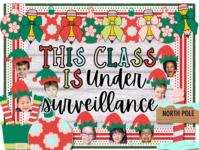 Christmas Bulletin Board Kit Classroom Decor Winter Bulletin Board Kit ...