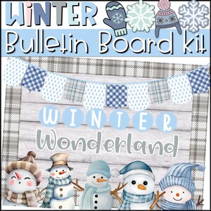 Snowman Bulletin Board Winter Bulletin Board Kit Chillin' With My ...