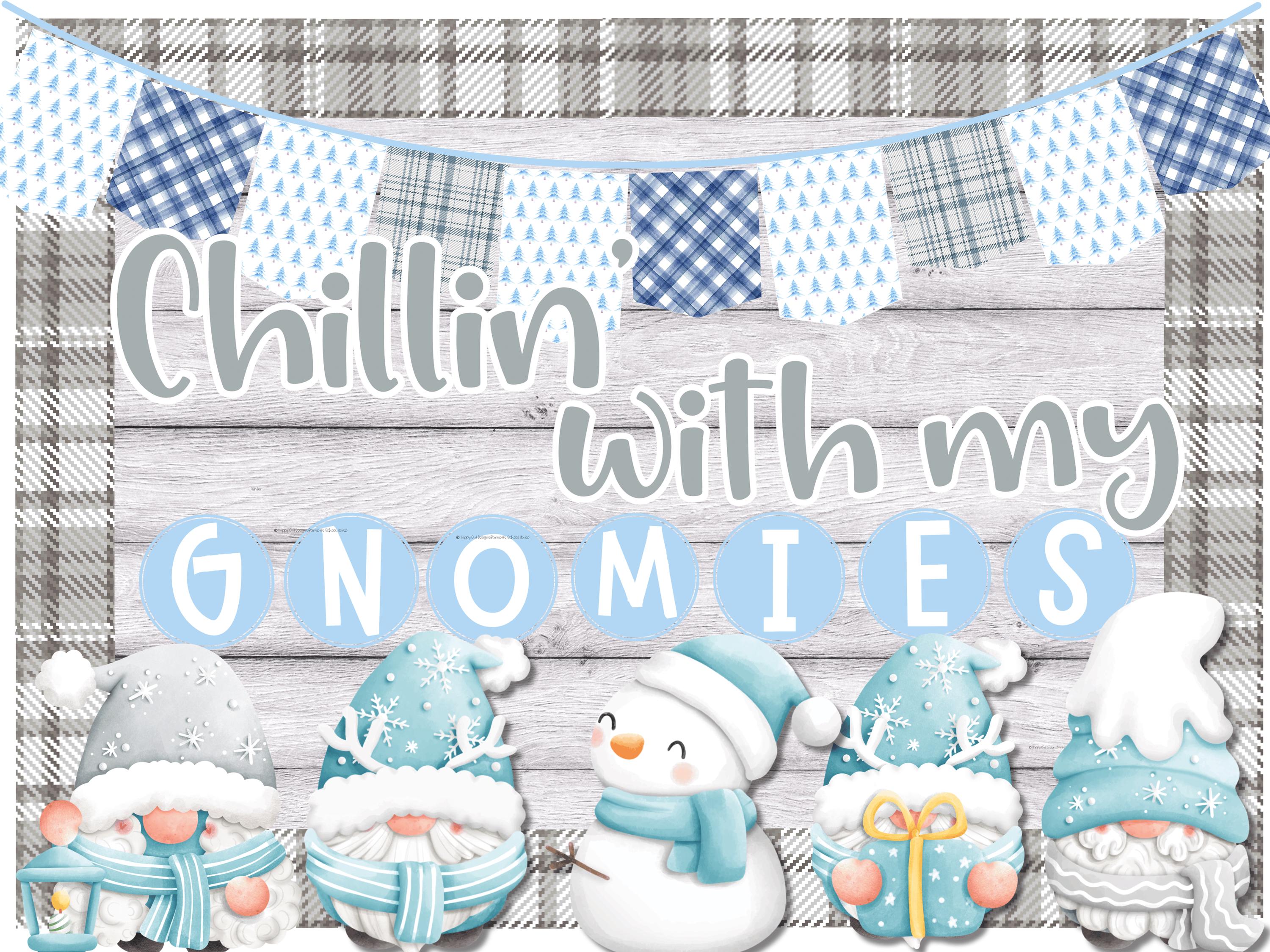 Gnome Bulletin Board | Winter Bulletin Board Kit | Chillin' With My ...