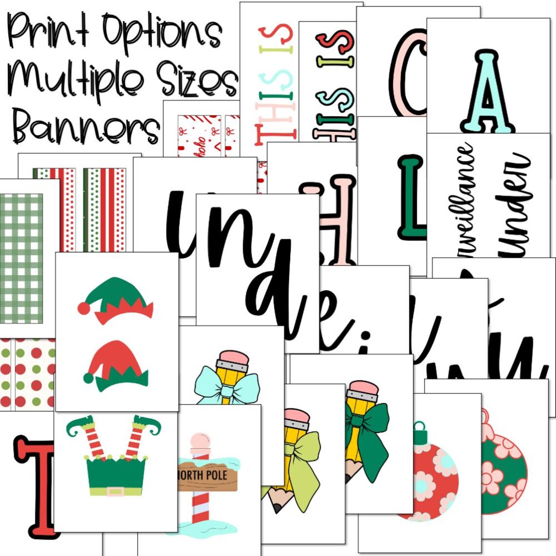 Christmas Bulletin Board Kit Classroom Decor Winter Bulletin Board Kit ...