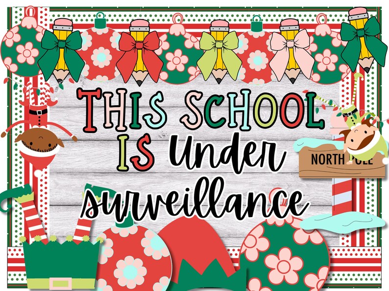 Christmas Bulletin Board Kit Classroom Decor Winter Bulletin Board Kit ...