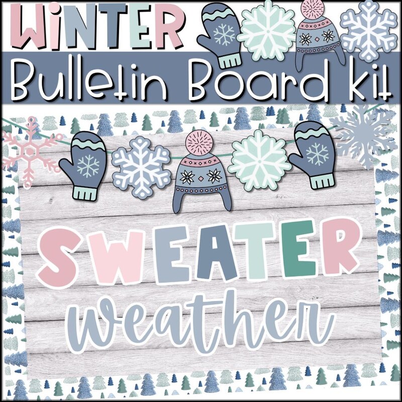 Winter Bulletin Board Kit - Etsy