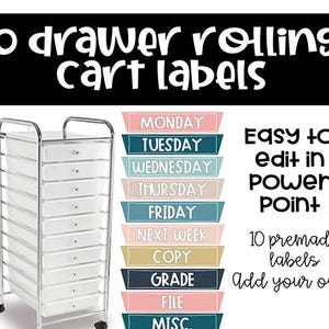 Boho Classroom Decor Rolling Cart Labels Editable Boho Themed Labels 10 ...