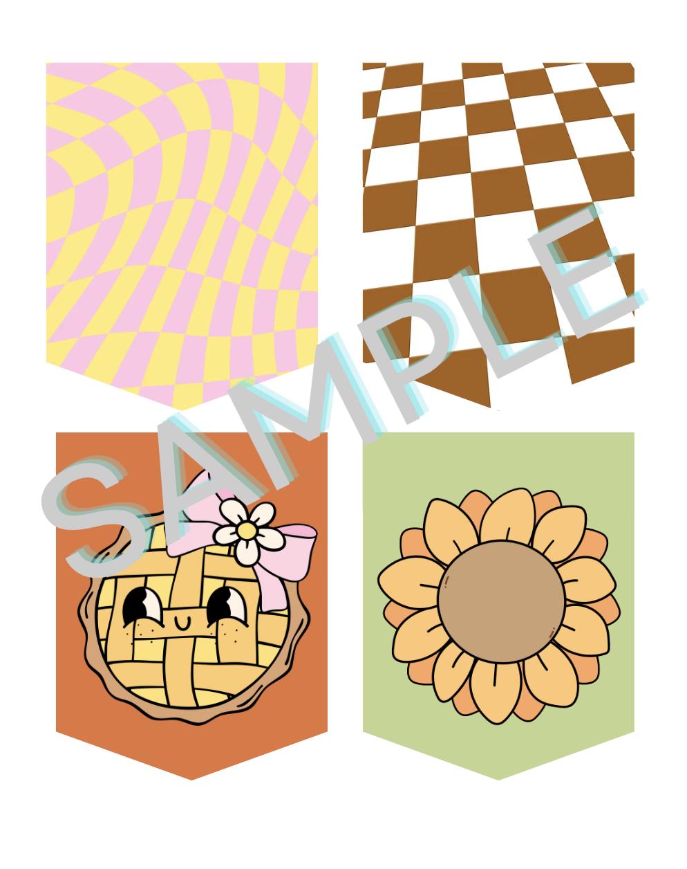 Thanksgiving Classroom Door Decor Kit, Groovy Turkey Theme (printable ...