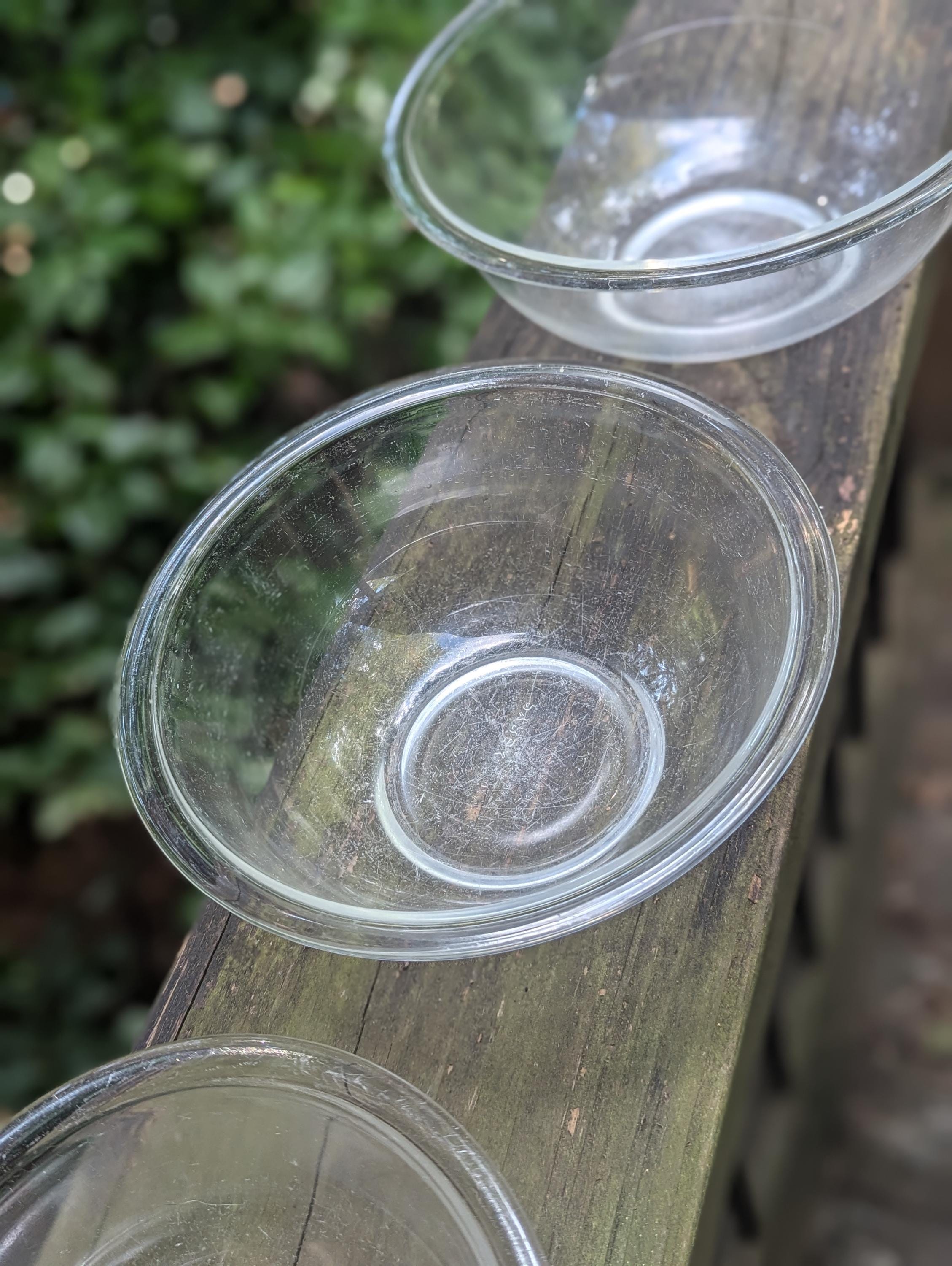 Clear Pyrex Mixing Bowls Nesting Set of 3 322, 323, 325 Vintage With ...