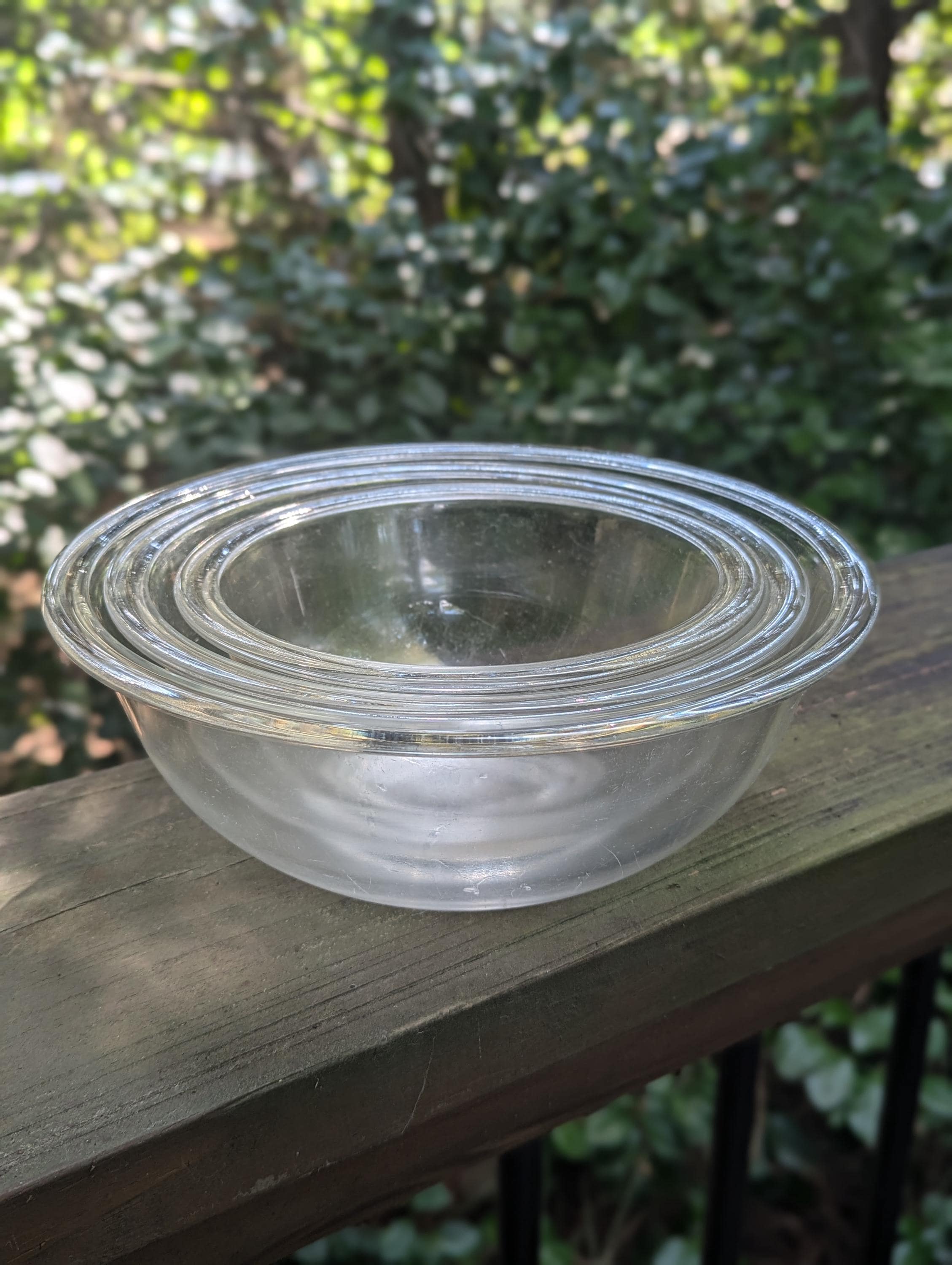 Clear Pyrex Mixing Bowls Nesting Set of 3 322, 323, 325 Vintage With ...
