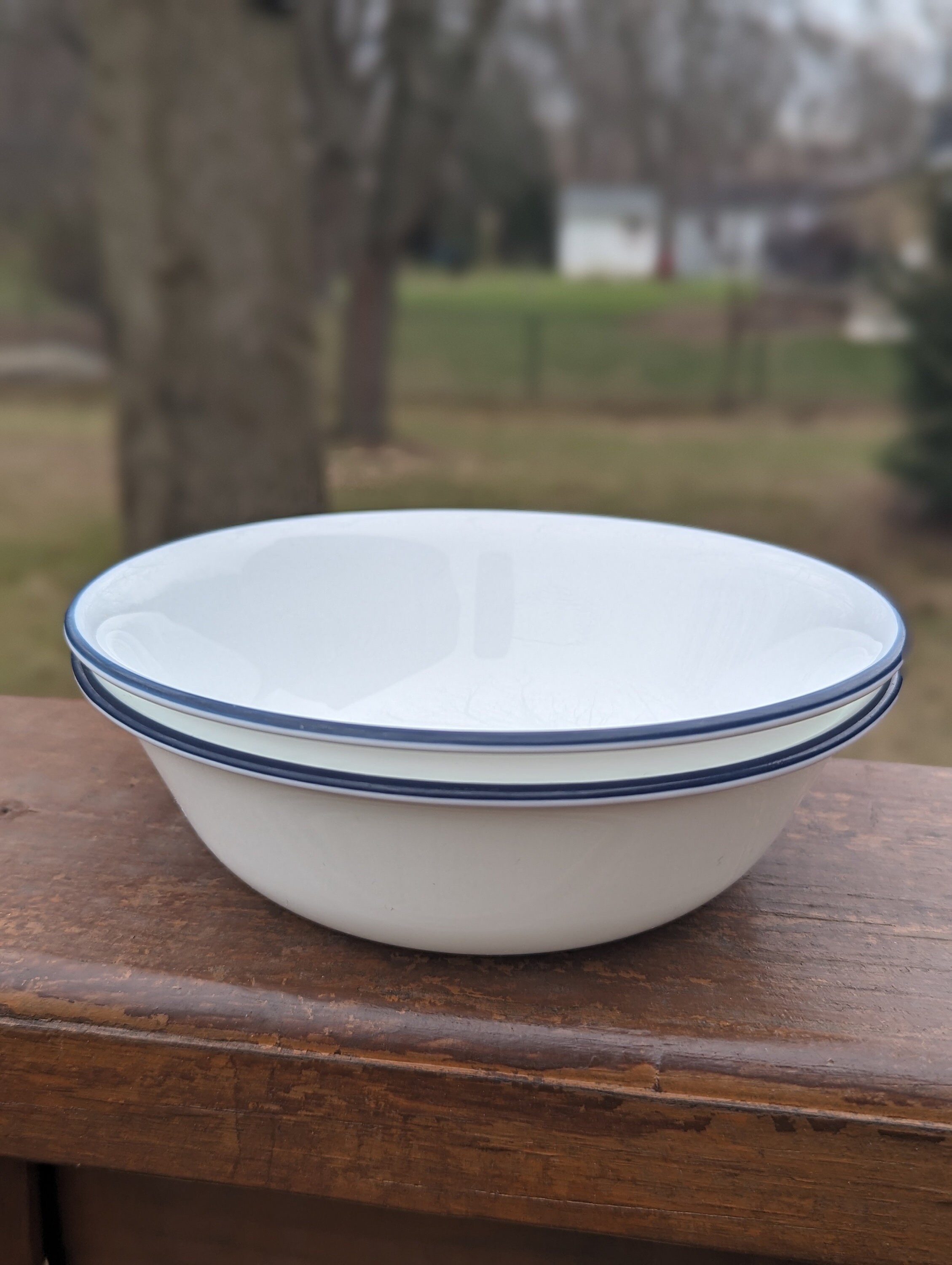 Corelle True Blue Cereal Bowls Set of Two Lia Blue Swirl Blue Velvet ...