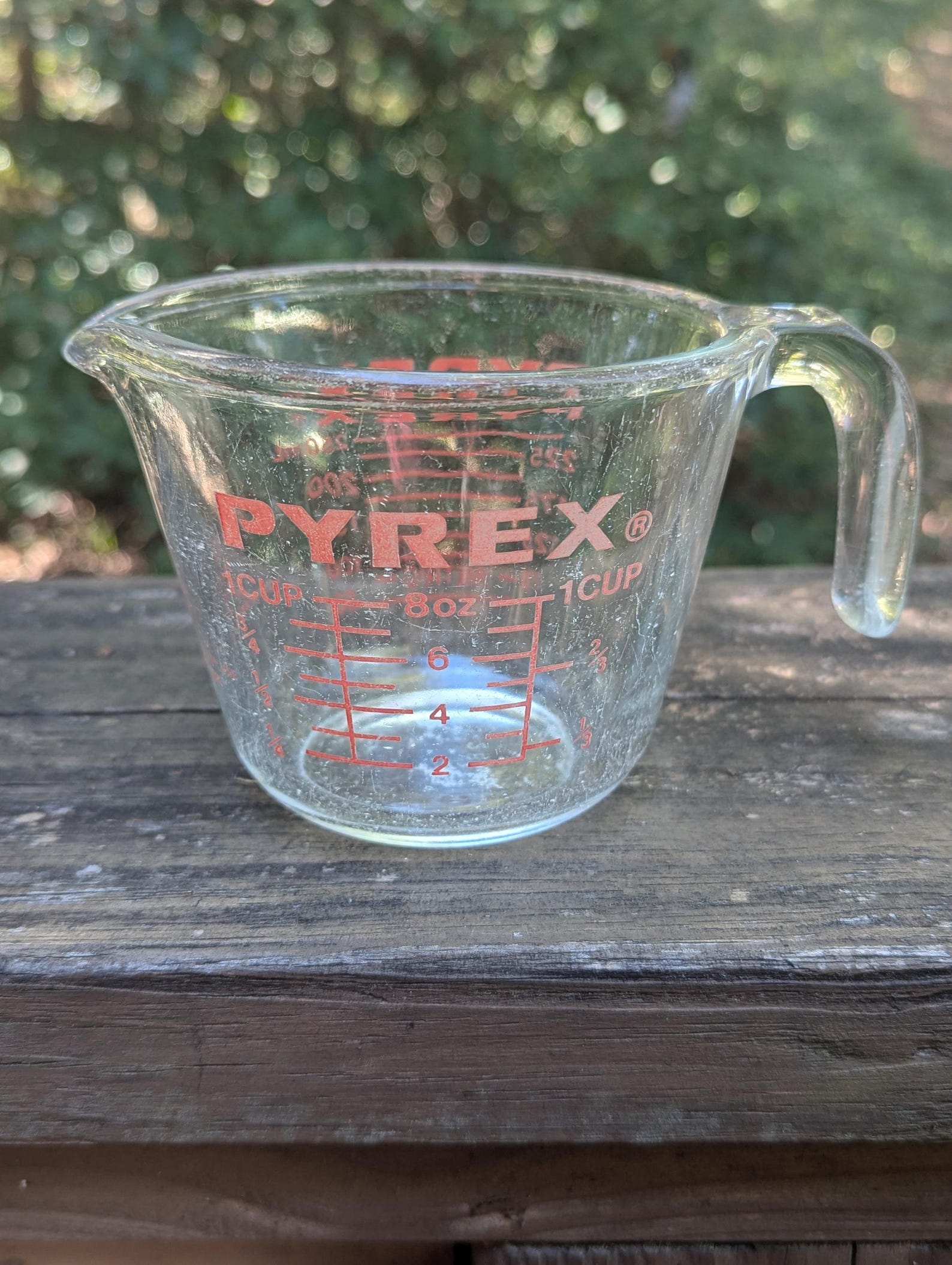 Pyrex Measuring Cup 1983 With Open Handle Holds up to 1 Cup With Some ...