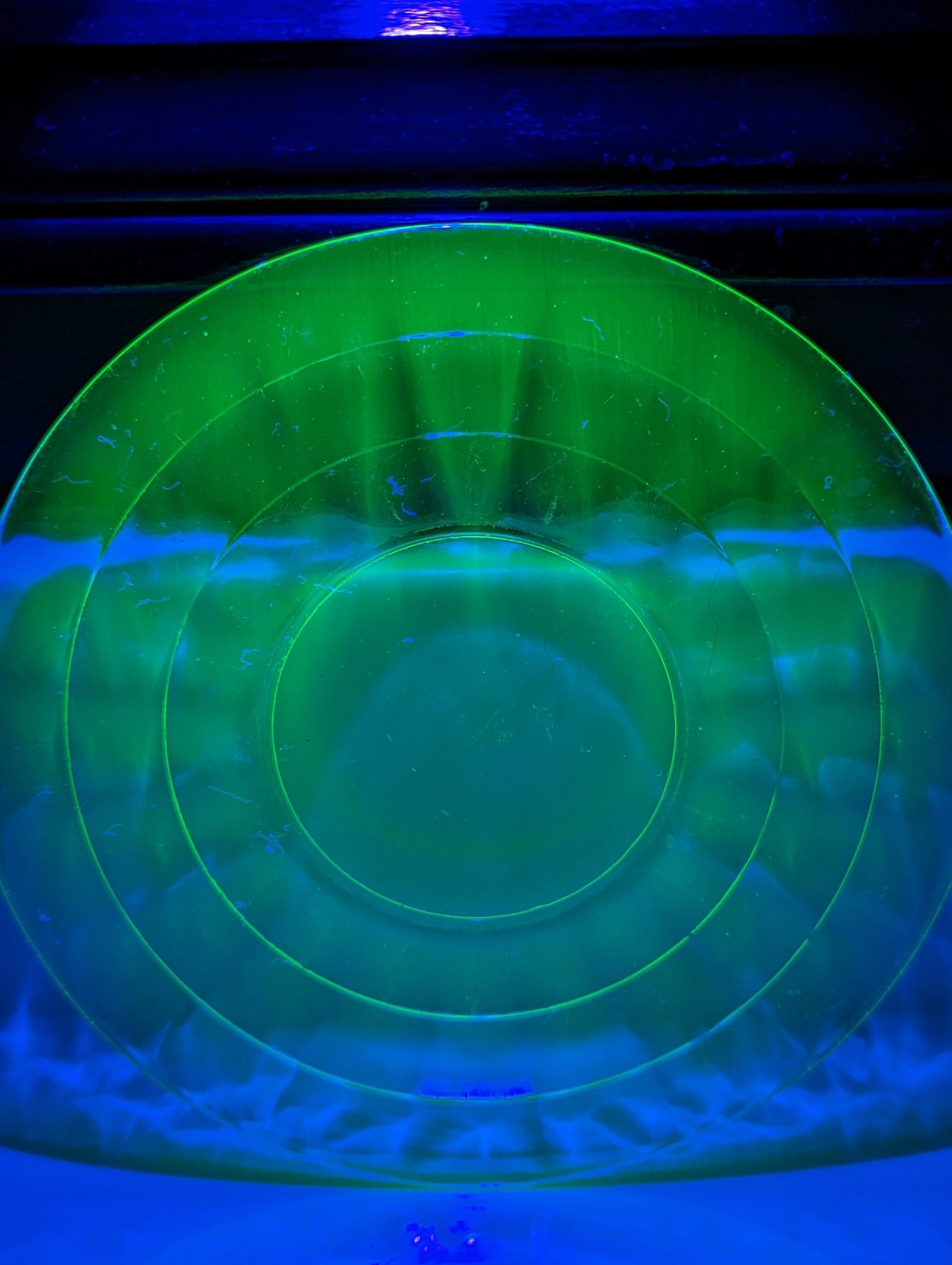 Set of 5 Anchor Hocking Block Optic Bread / Salad Plate Uranium Glass ...