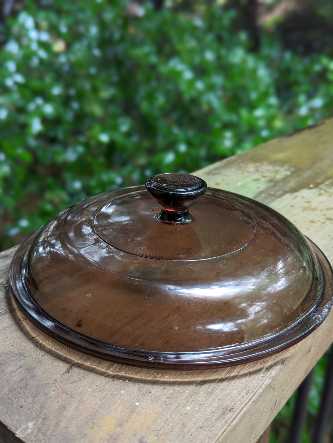 Amber Brown Corning Visions Pyrex Lid 7.5 Inch Diameter V1.5C for 1.5 Liter Saucepans and Round ...