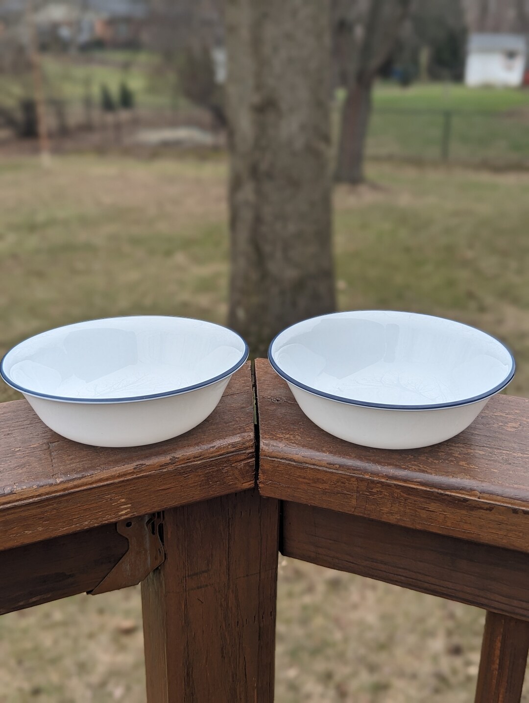 Corelle True Blue Cereal Bowls Set of Two Lia Blue Swirl Blue Velvet ...