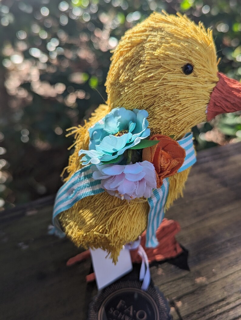 Fao Schwarz Paper Mache Easter Chicks / Spring Ducklings Set of 3 With ...
