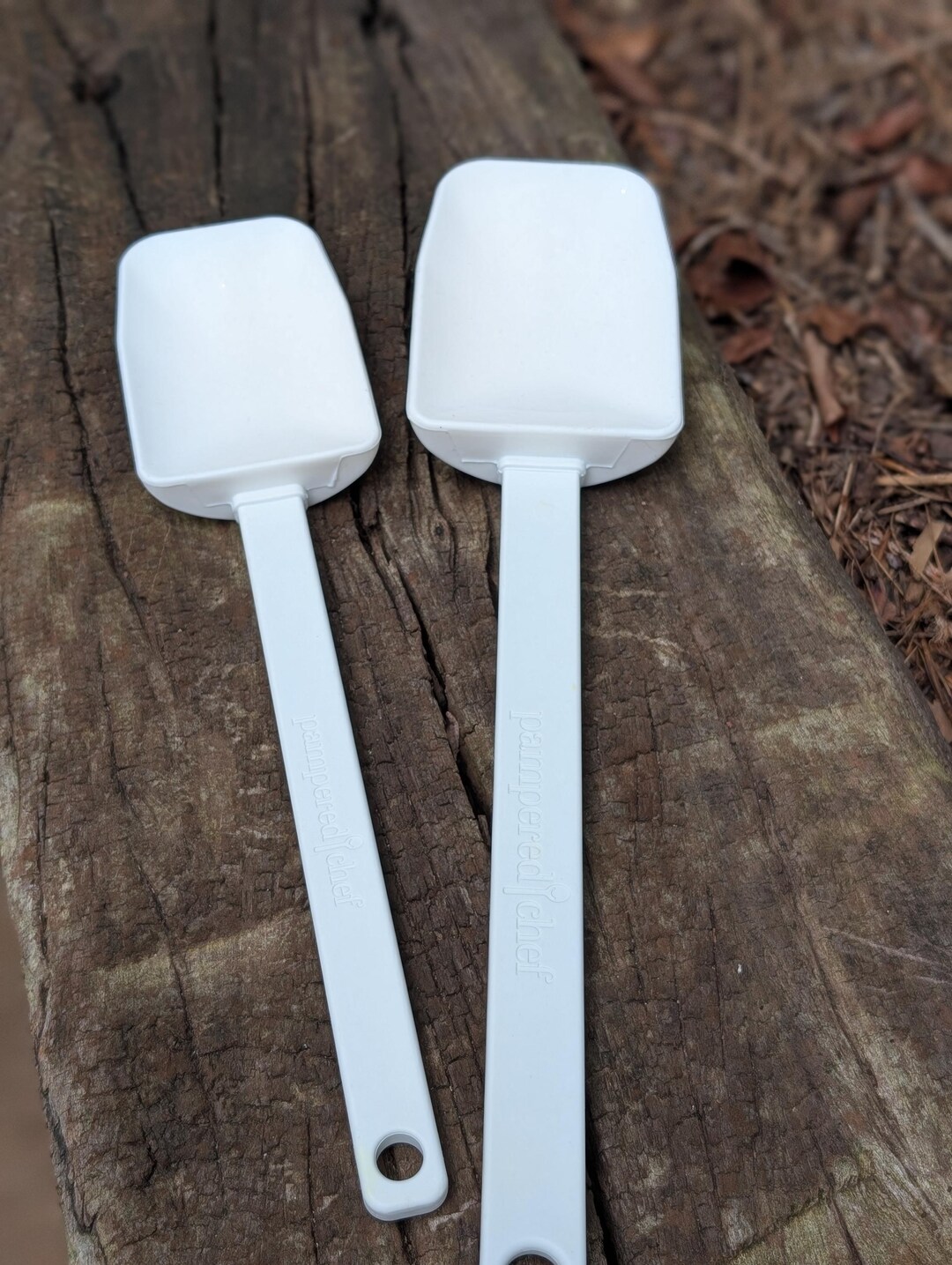Pampered Chef Mix N' Scrape Spatulas for Baking Heavy Silicone Set of 2 ...