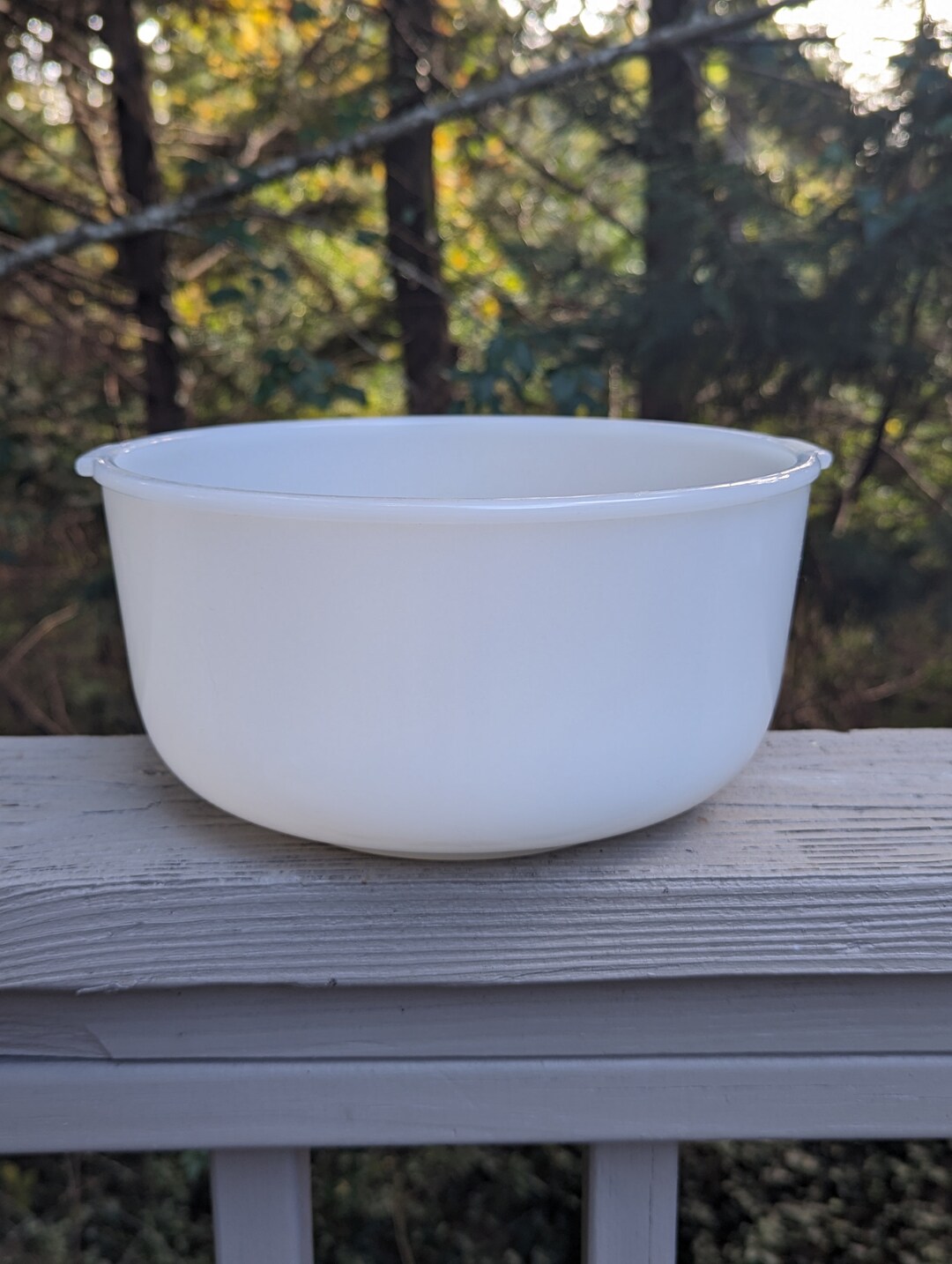 Sunbeam Mixmaster Large Bowl Glasbake Milk White Glass Mixing Bowl With ...