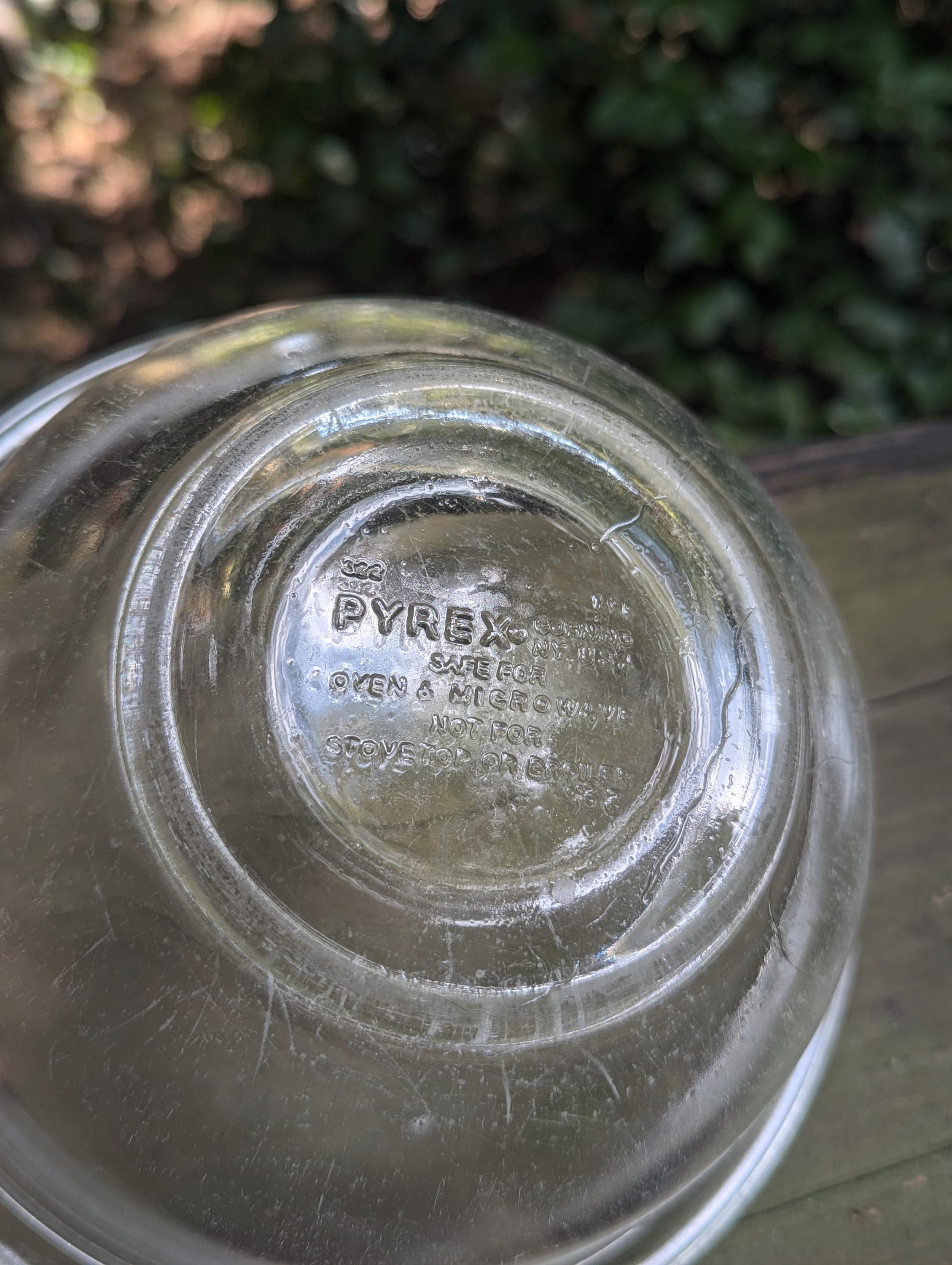 Clear Pyrex Mixing Bowls Nesting Set of 3 322, 323, 325 Vintage With ...