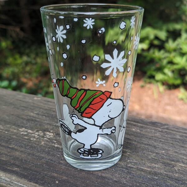 Snoopy Glass - Etsy