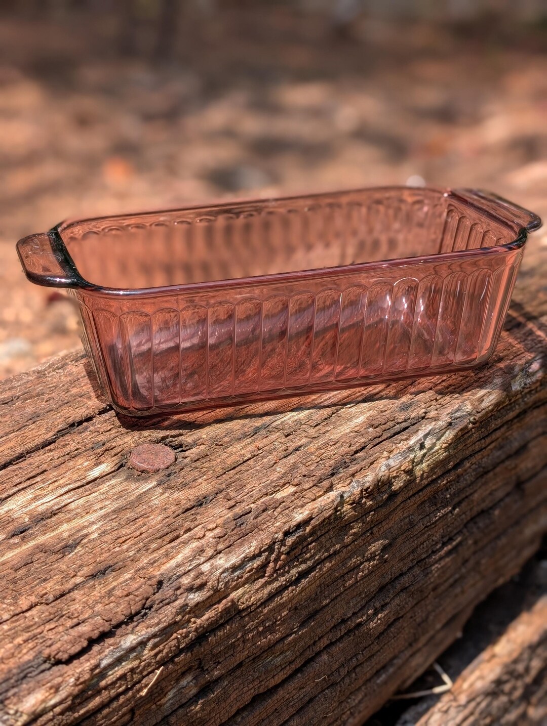 Vintage Pyrex Cranberry Ribbed Loaf Dish: 1.5 Qt Baking Pan - Etsy
