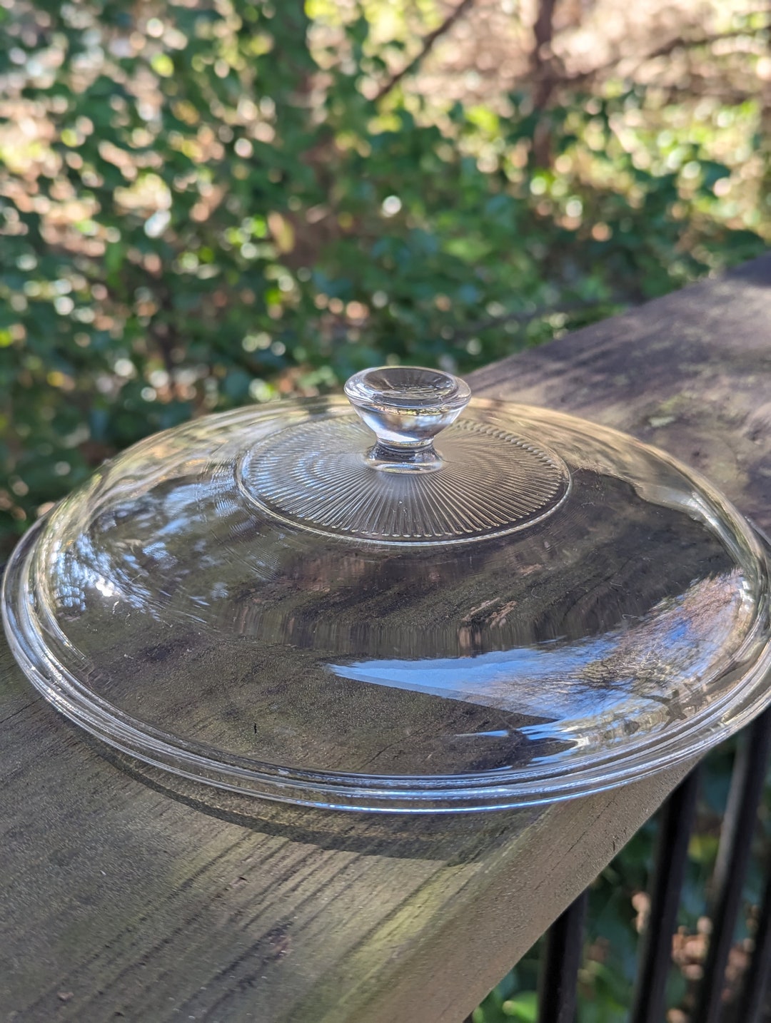 Pyrex 624C Lid Ribbed Clear Glass Round Lid for 024 or Round French ...