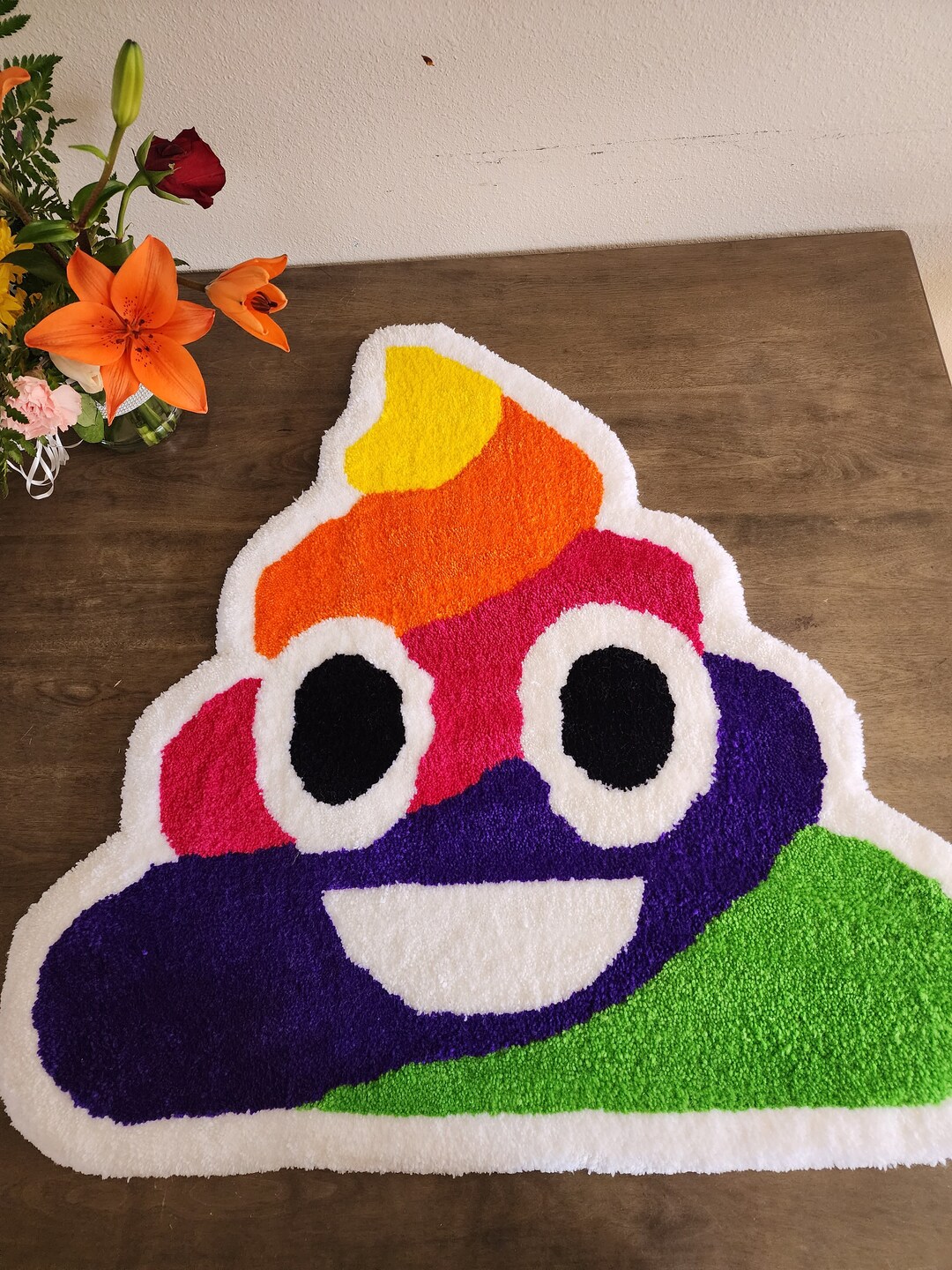 Poo Emoji Custom Rug - Etsy