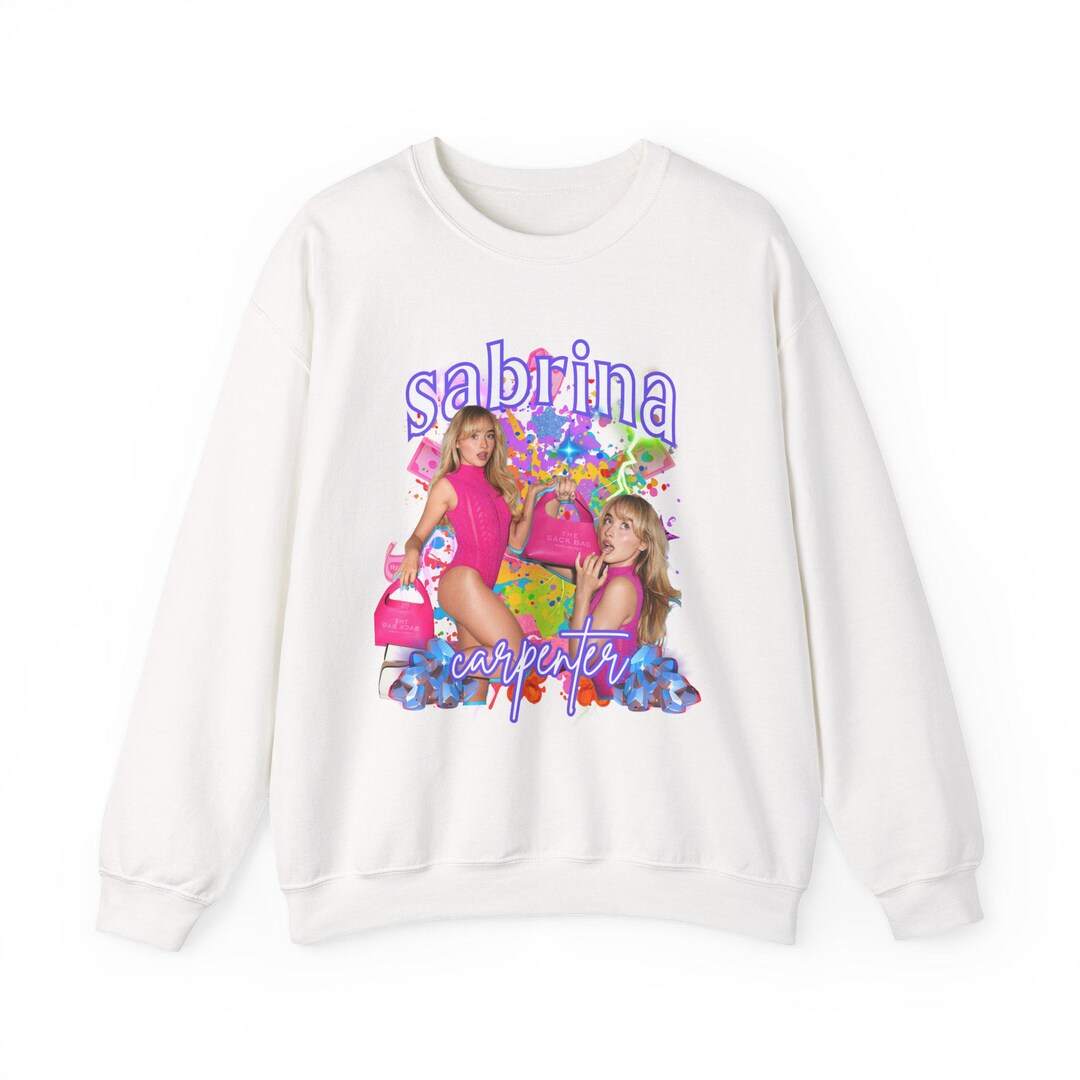 Sabrina Carpenter Photo Collage Sweatshirt | Pop Star Graphic Crewneck ...