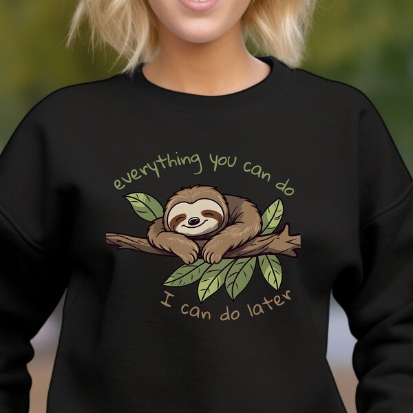 Sloth Sweatshirt - Etsy
