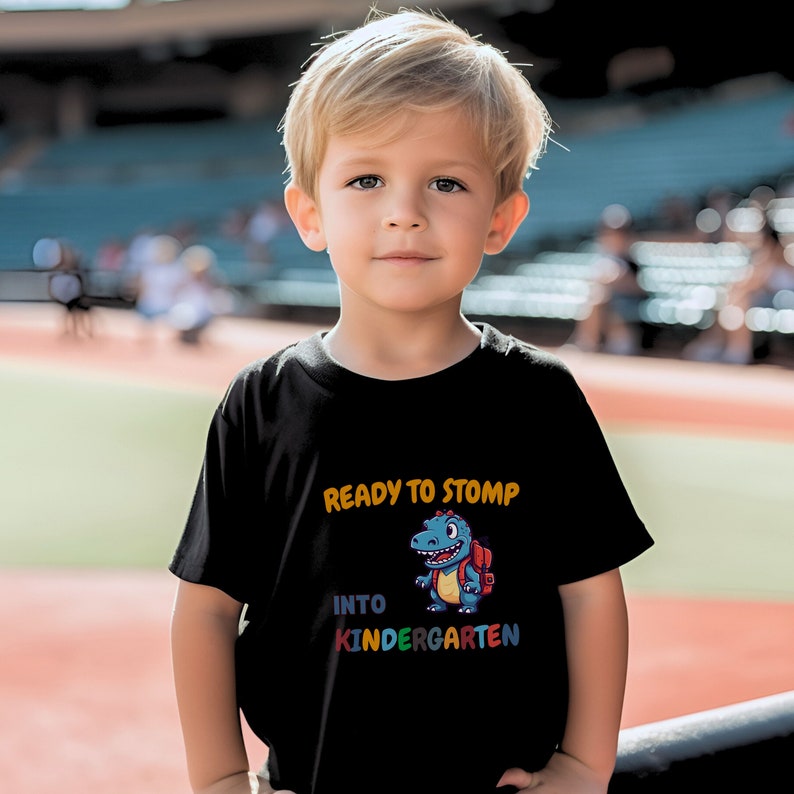 Ready to Stomp Into Kindergarten T-shirt, Kids School Shirt ...