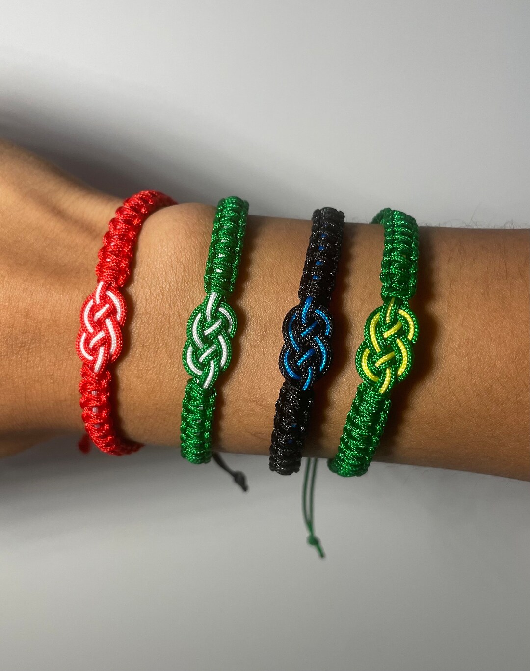 INFINITY Handmade Nylon Bracelet, Forever Bracelet Large Knot, Knot Lucky Rope Bracelet, Woven ...