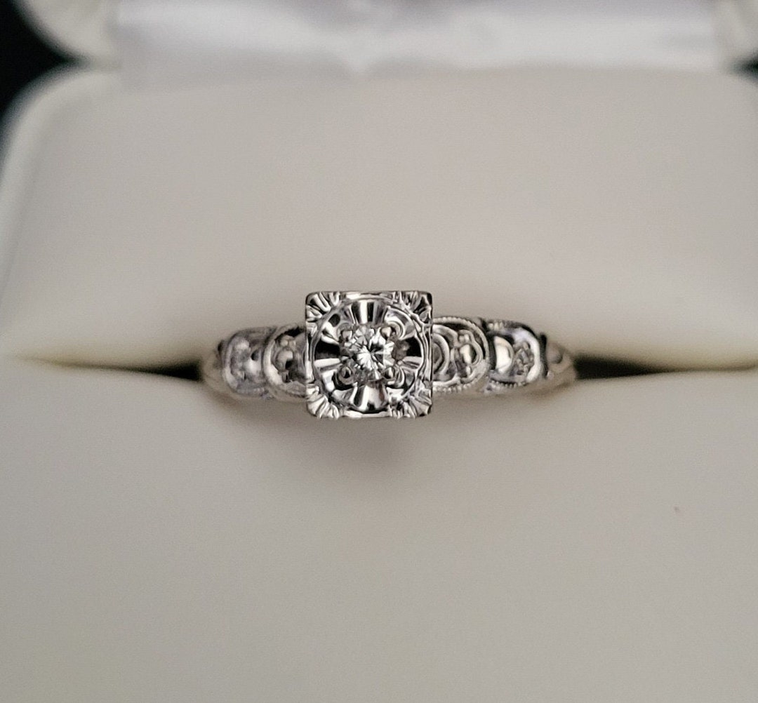 Women's Diamond Engagement Ring. Size 7. - Etsy