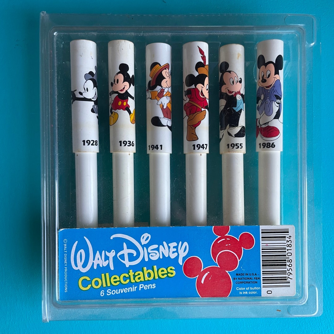 Vintage Mickey Mouse Timeline Pens - Disney Store - Etsy