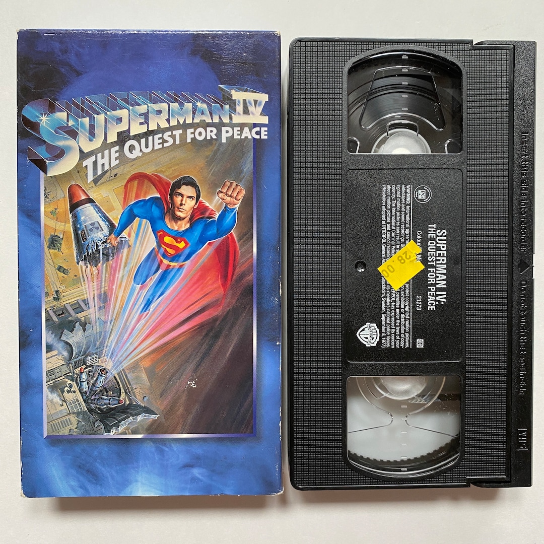 Superman 4 the Quest for Peace VHS Movie Film 1987 Action Superhero ...