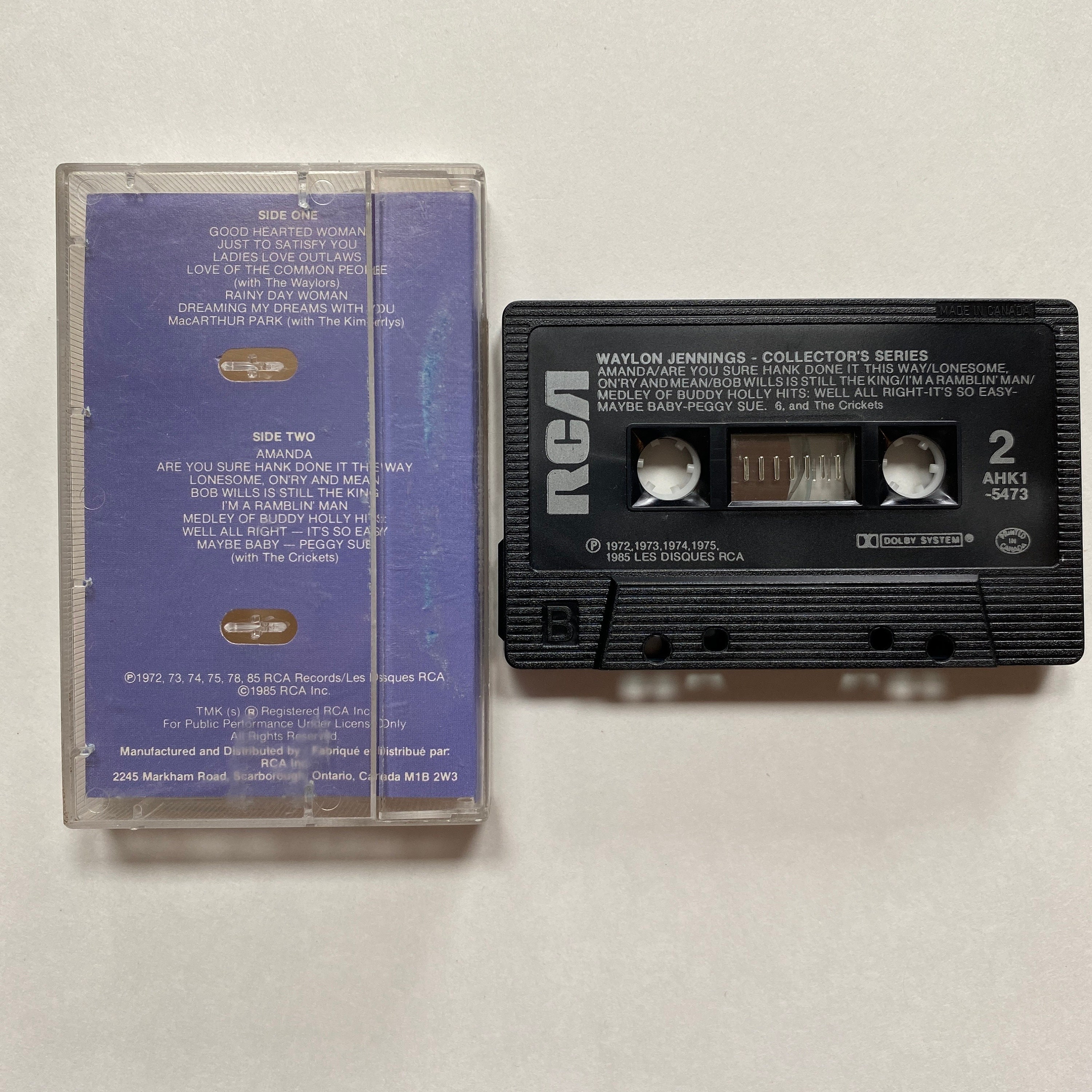 Waylon Jennings Collectors Series Cassette Tape 1985 Classic Country Rock - Etsy