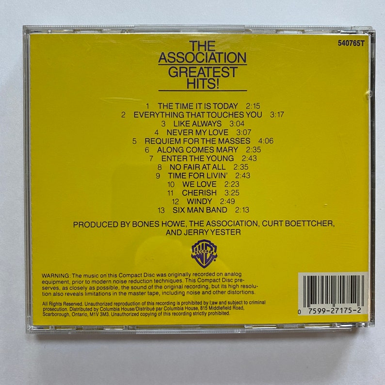 The Association Great Hits CD Album Music 1990s Re-release 1960s Music ...