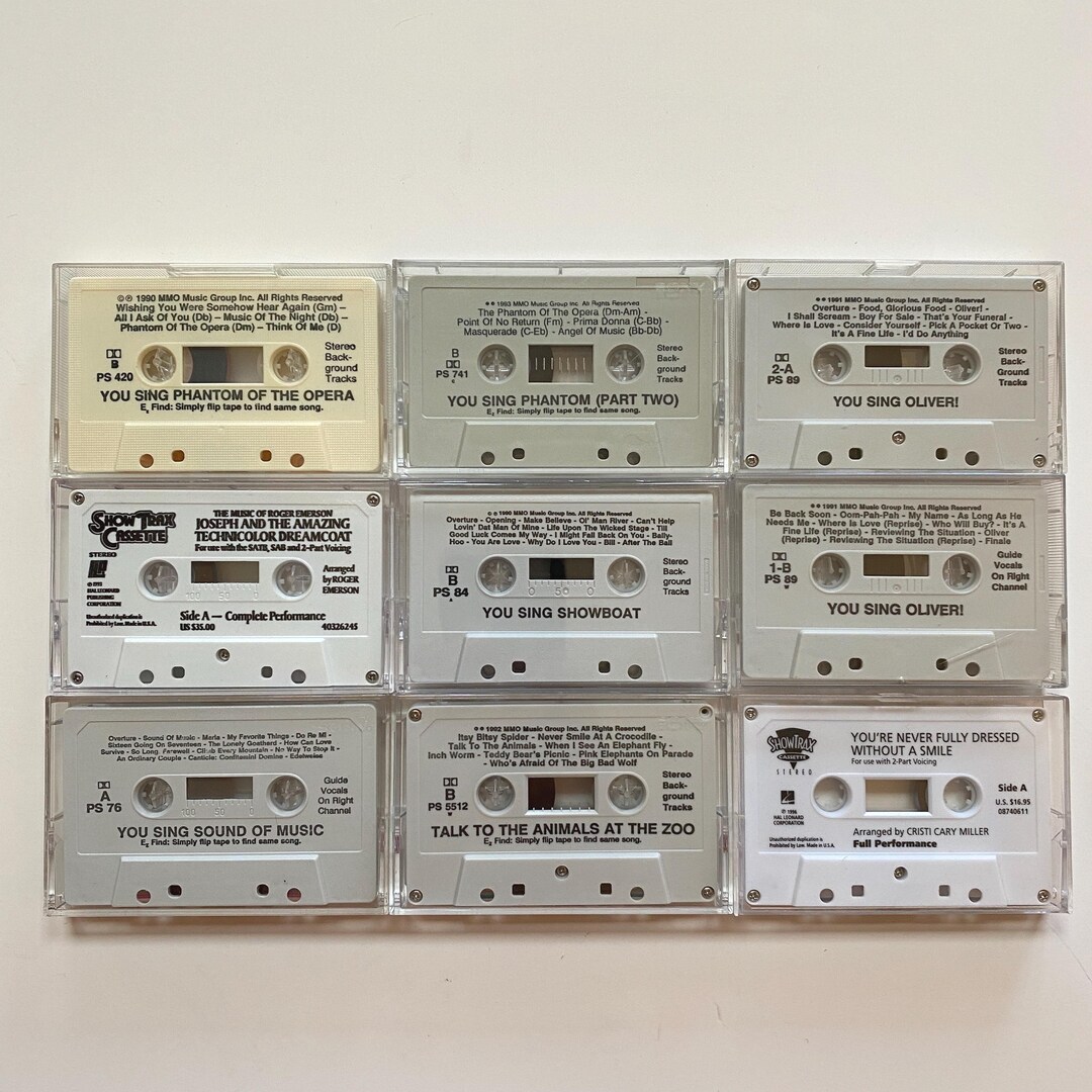MMO and Show Trax Cassettes LOT Instructional Accompaniment Music for ...