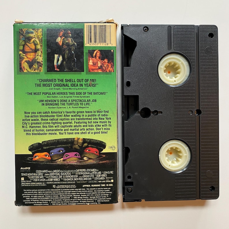 TMNT Teenage Mutant Ninja Turtles VHS Video Movie 1990 - Etsy