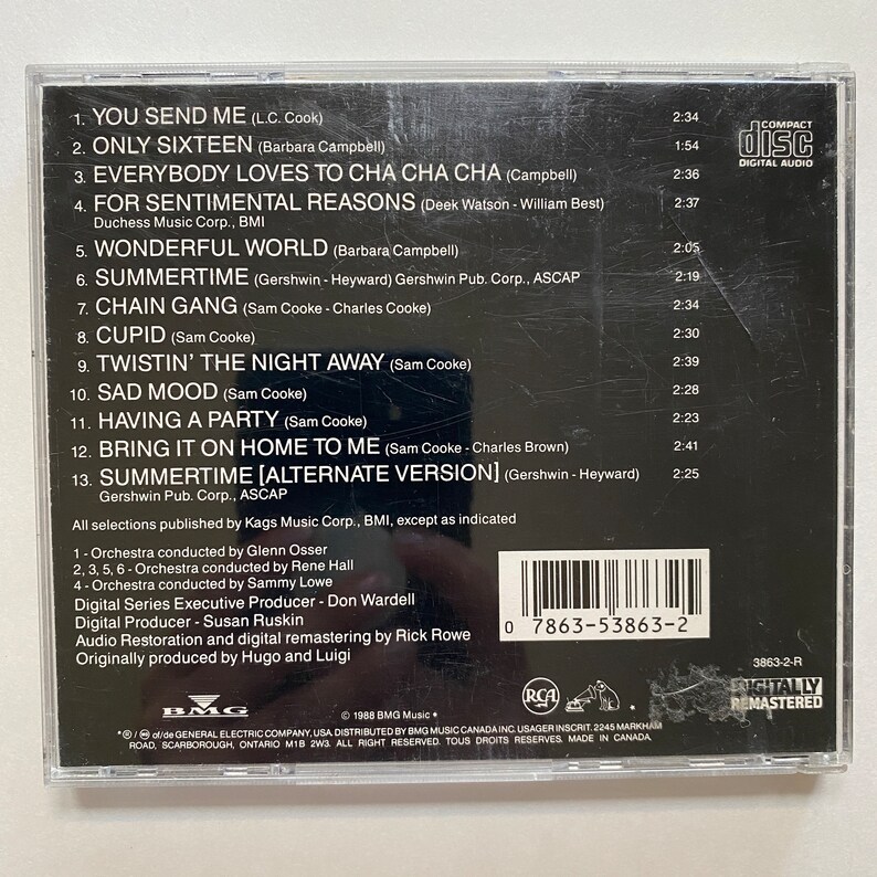 The Best of Sam Cooke CD 50s 60s Pop Soul Music Album 1988 Re-release ...