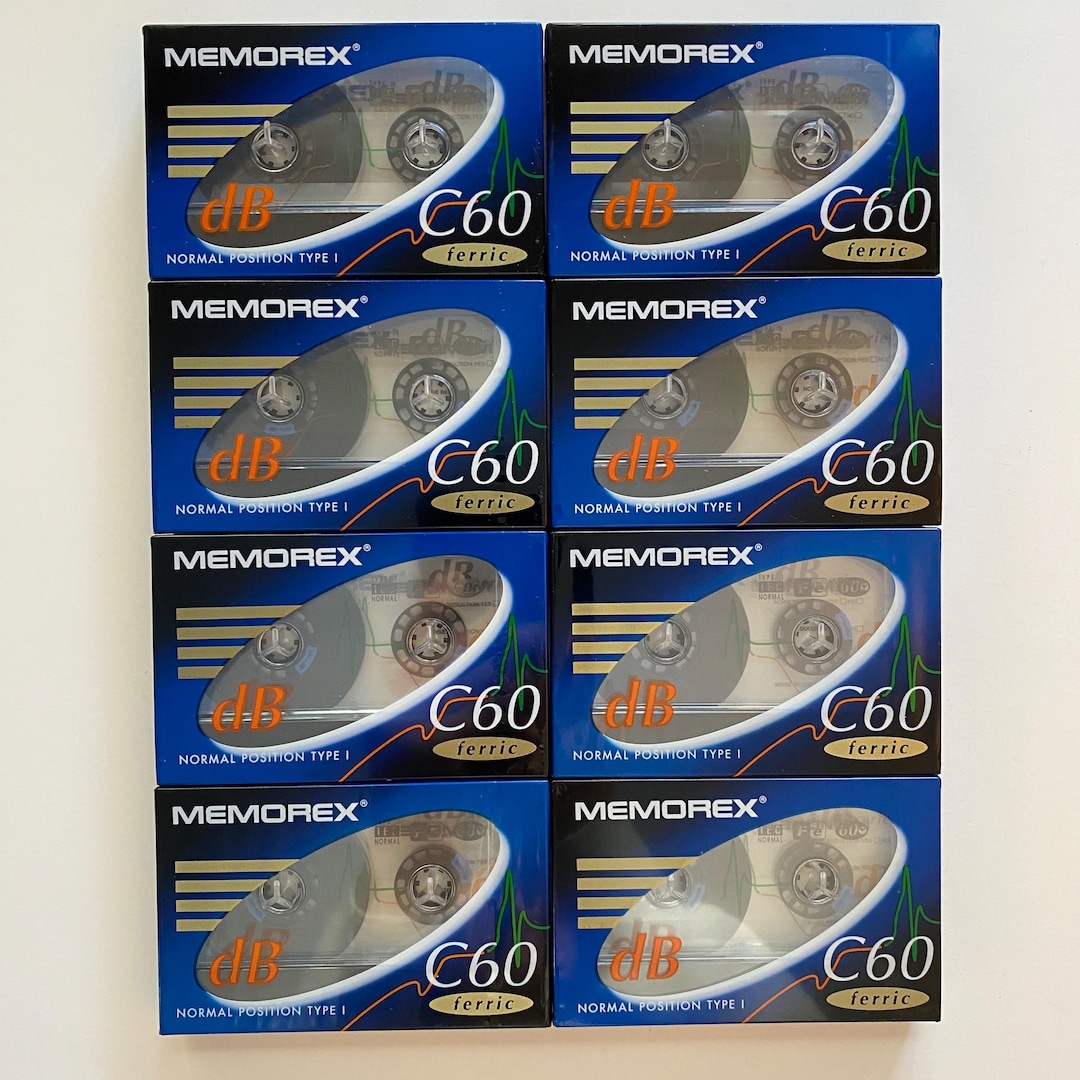Memorex C60 DB Ferric Blank Cassette Tapes for Recording Audio Normal ...