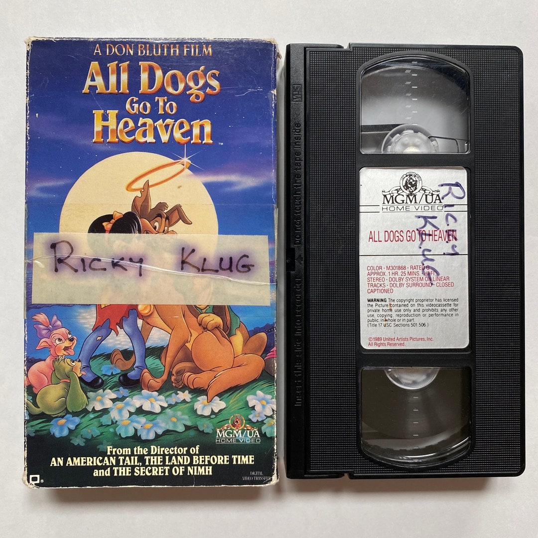 All Dogs Go to Heaven VHS Animated Kids Film 1989 Don Bluth - Etsy