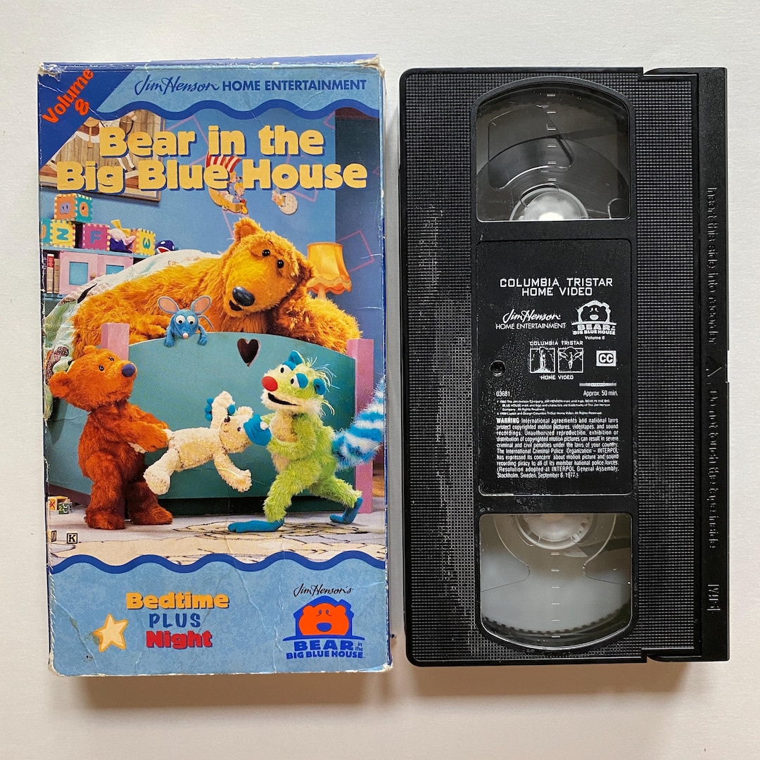 Bear in the Big Blue House VHS Bedtime Plus Night Kids TV Show Jim ...