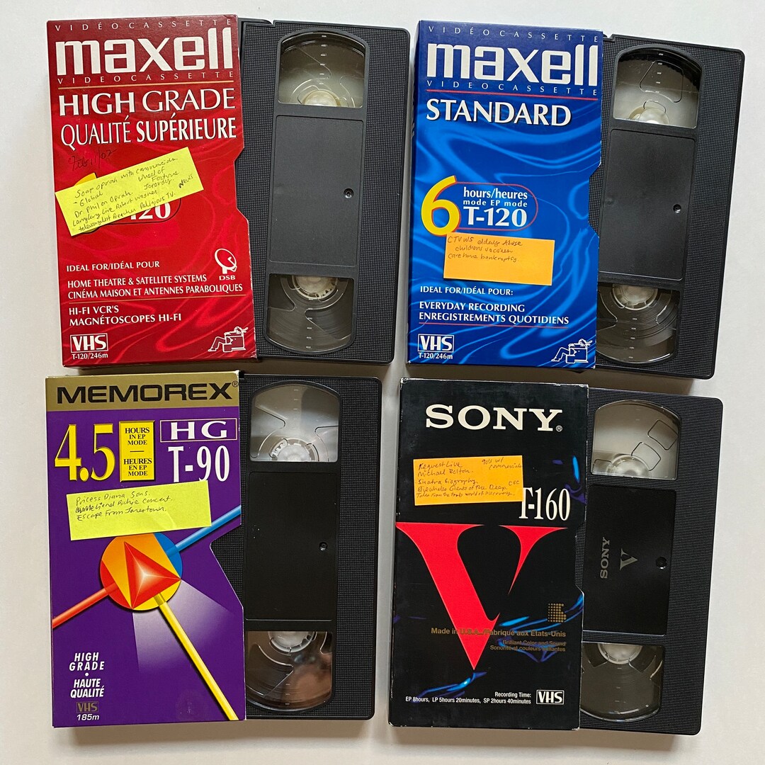 Blank VHS Lot for Recording Video Sony Maxell Memorex PRERECORDED ...
