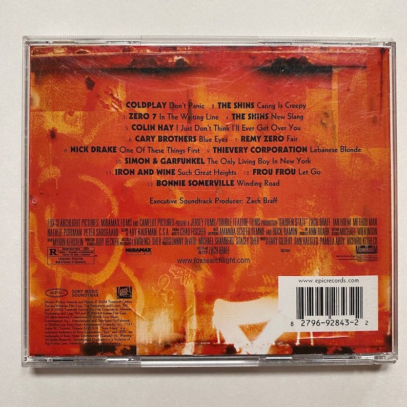 Garden State Movie Soundtrack CD Alt Music Album 2004 - Etsy