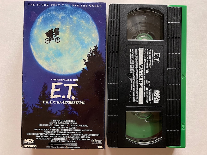 E.T the Extra Terrestrial VHS Video Movie 1982 Science Fiction - Etsy