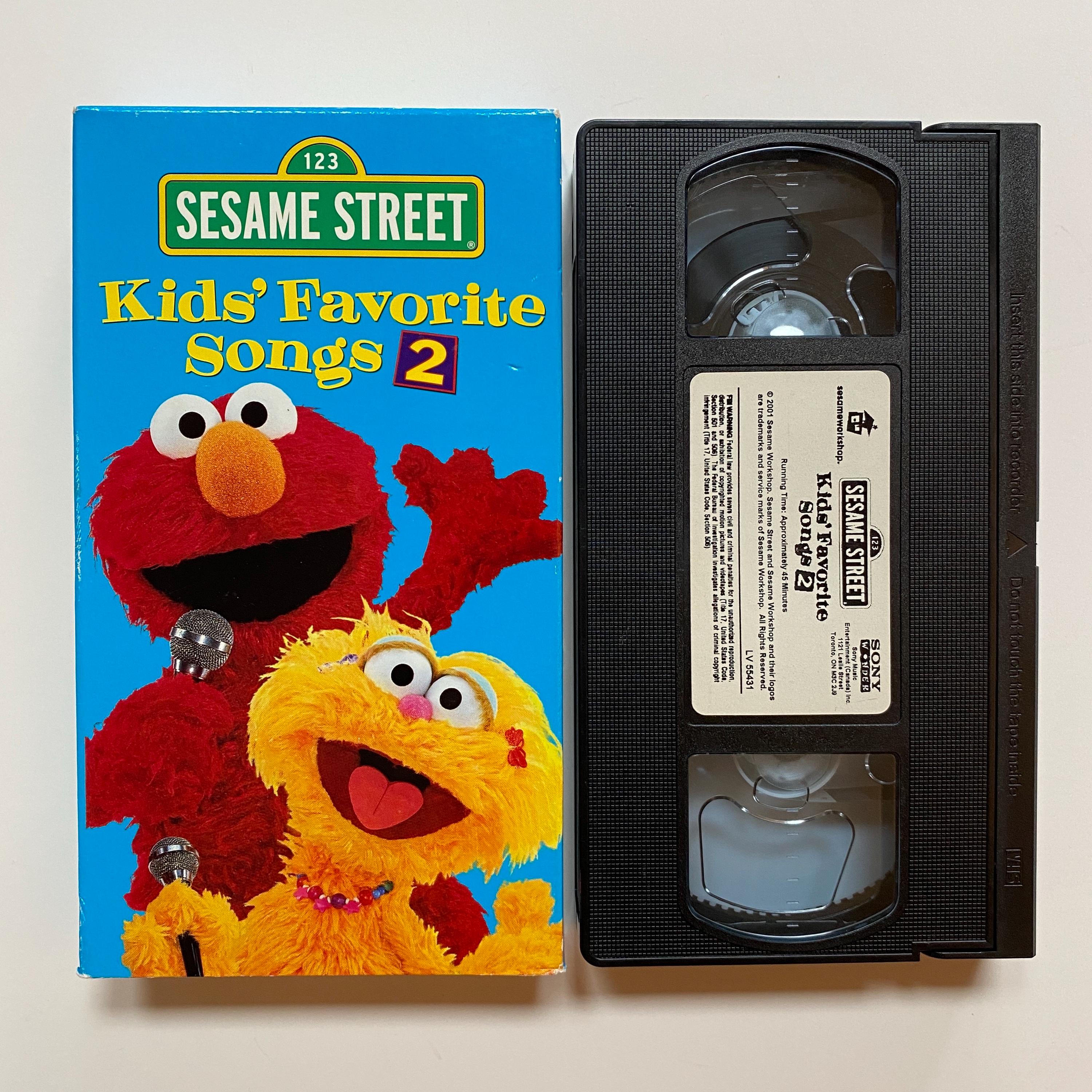 Sesame Street Kids Favorite Songs 2 VHS Video Elmo and Friends 2001 - Etsy